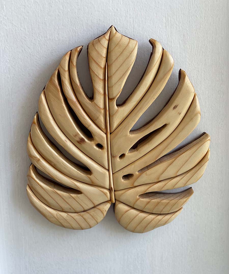 Monstera Leaf Intarsia - Studio Dust